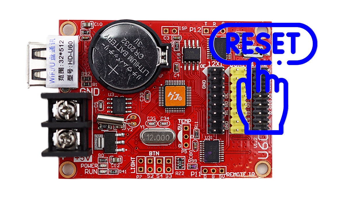 Hướng dẫn 5 bước RESET card điều khiển LED - LED Hiệp Tân